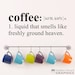 Coffee Wall Decal Dictionary definition Decal Coffee