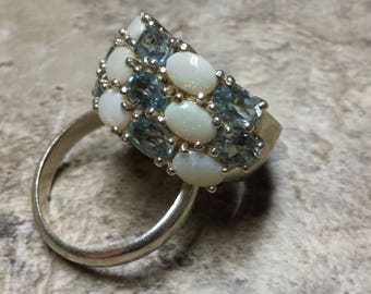 Genuine opal ring | Etsy