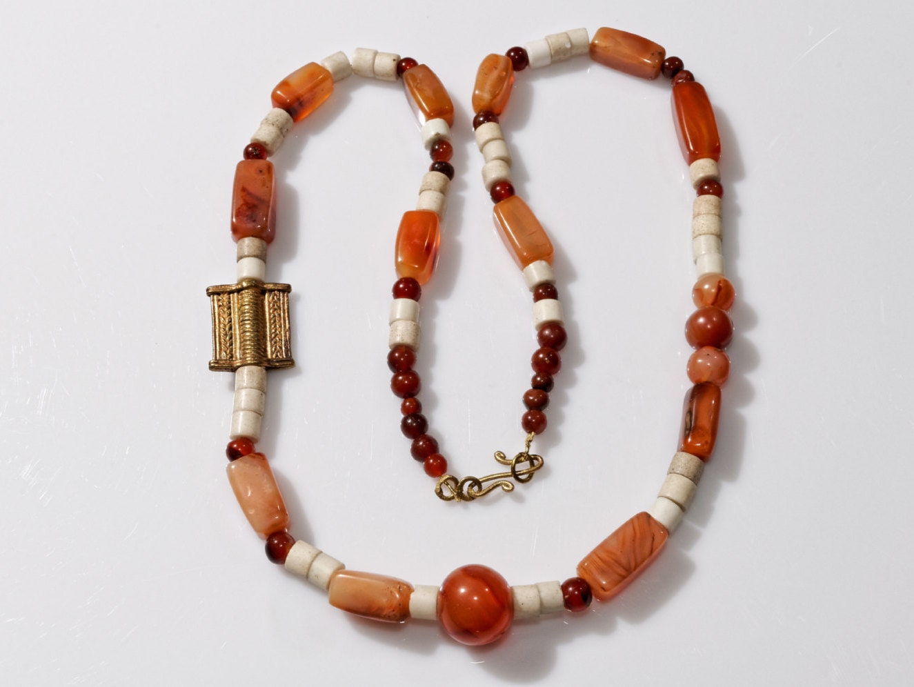 Rare Antique African Trade Beads Womens Carnelian