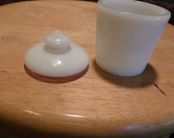 Milk glass container | Etsy