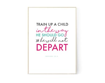 Proverbs 22:6 Train up a child in the way he should go Vinyl