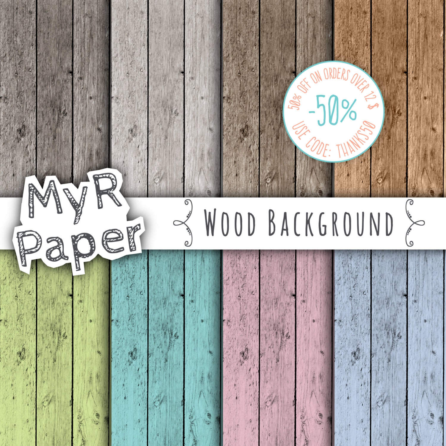 Wood digital paper: WOOD BACKGROUND with wood