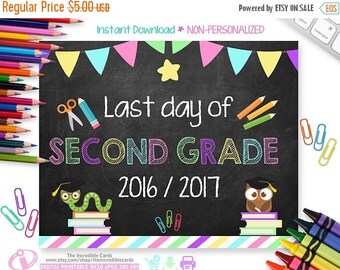 Items similar to Last Day of 2nd Grade Sign - Last Day of School ...