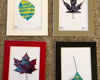 Hand painted leaves | Etsy