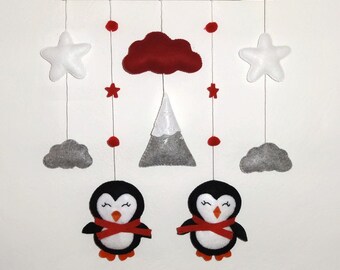 Penguin baby mobile | Etsy