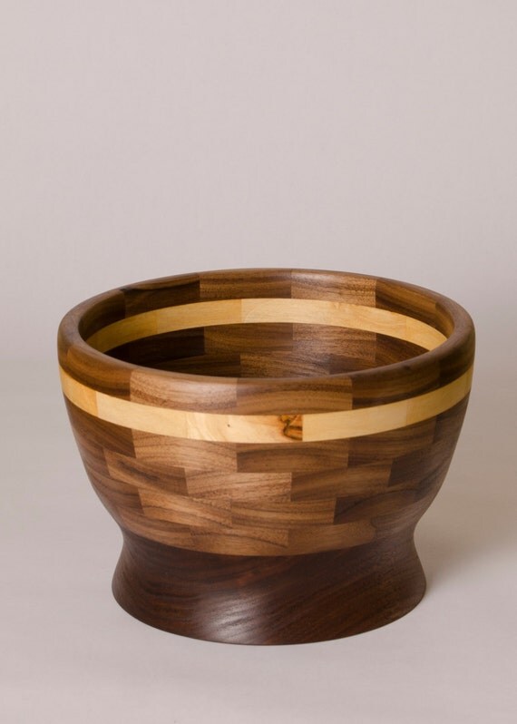 Beautiful Segmented Wood Bowl-Wood Bowl-Medium Wood Bowl-Bowls