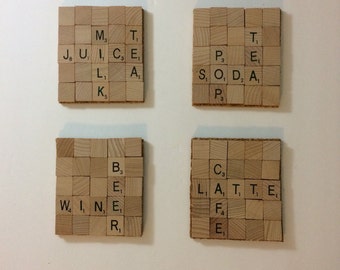 Word coasters | Etsy