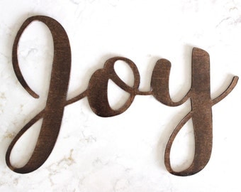 Wooden joy sign | Etsy
