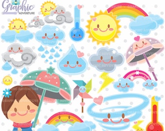 Weather clip art | Etsy