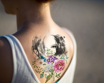 Large temporary tattoo | Etsy