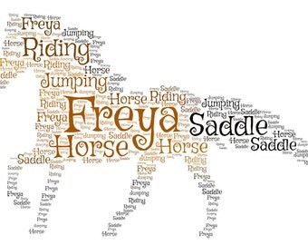 Horse word art | Etsy