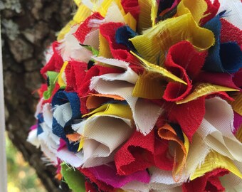 Items similar to Fabric pomanders Set, Fabric Pom Poms Set, Set of 3 ...