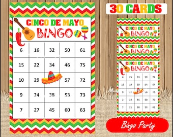 Mexican fiesta bingo | Etsy