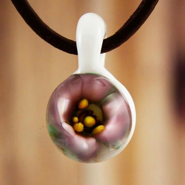 Unique Glass Jewelry Glass Pendants Handmade by TheEarthyMommy