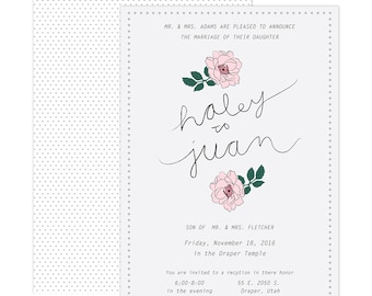 Lds wedding invite | Etsy