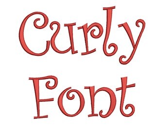 Curly fonts | Etsy