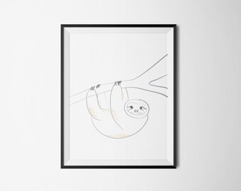 Personalized sloth | Etsy