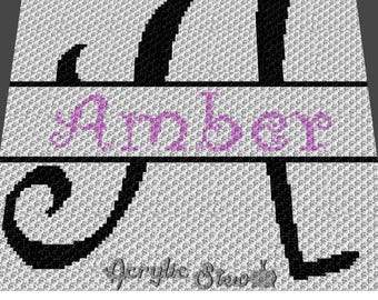 Cross stitch initial | Etsy