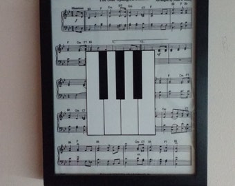 Music picture frame | Etsy