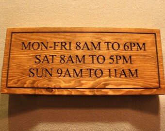 Store hours sign | Etsy