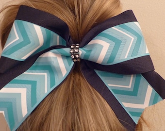Teal cheer bow | Etsy