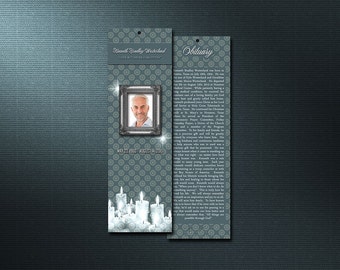 Obituary bookmark | Etsy