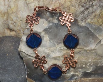 Solid copper Celtic Knot band ring CRI3391 5/16 of an inch