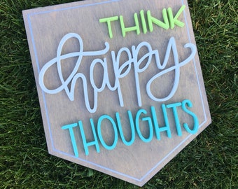 Think happy thoughts | Etsy