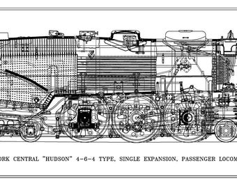 Hudson locomotive | Etsy
