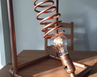 Copper pipe lamp | Etsy