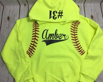 Softball hoodie | Etsy