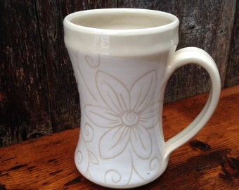 Sgraffito mug | Etsy