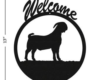 Metal goat sign | Etsy