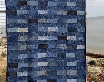 Denim quilt | Etsy