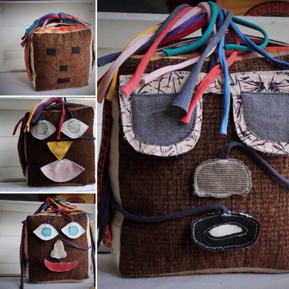 Toy pillow Block Head Block Buddy Travel Toy Bedtime