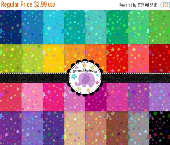 60%OFF SALE Galaxy Star Digital Papers stary by StripedElephants