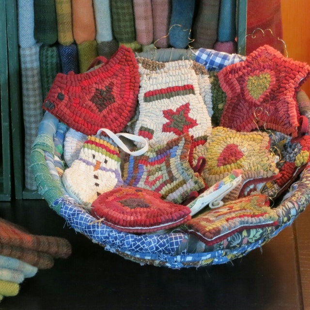 Wool Fabric and Rug Hooking Patterns by Mary by DesignsInWool