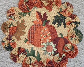 Sunflower penny rug | Etsy