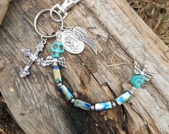 Rosary keychain | Etsy