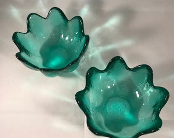 Blenko green bowl | Etsy
