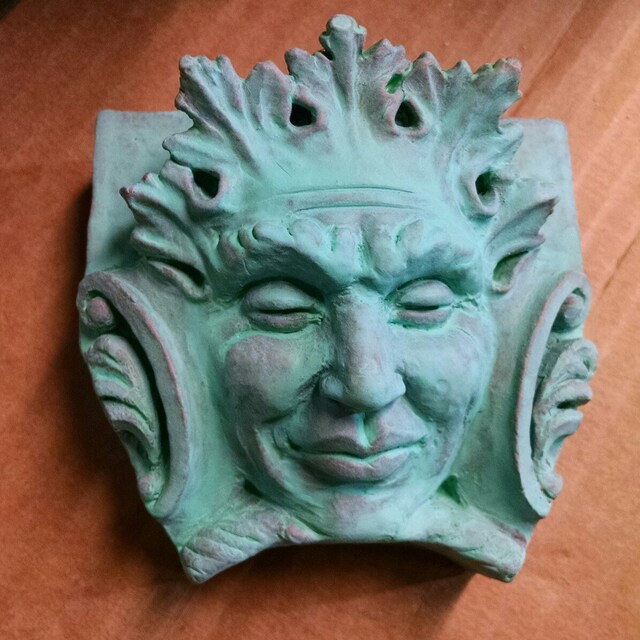 Gargoyles Green Man cast stone Sculpture by CastShadows on Etsy