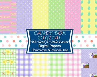 Items similar to Cute Easter digital paper Easter scrapbook paper Bunny ...