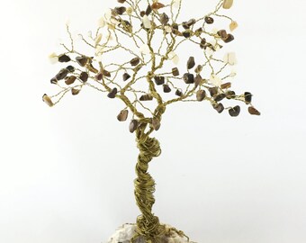 Wire Gem Tree Sculptures & Gemstone by SpiritGemDesigns on Etsy