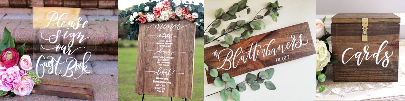 Original Hand Lettered Signs Wedding & by MulberryMarketDesign