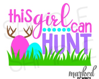 Girl hunting svg | Etsy