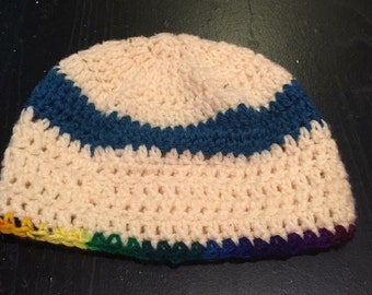 Items similar to L.A. ALL DAY - Handmade Crochet Lakers Beanie (Adult ...