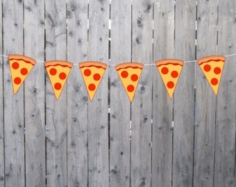Pizza party decorations. Printable table sign: All you need is