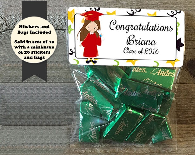 Graduation Stickers and Bags Graduation Favors Graduation