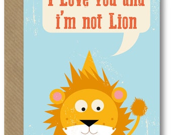I'm not lion | Etsy
