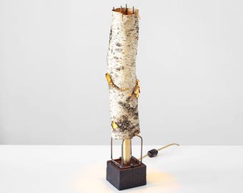 Birch bark lamp | Etsy